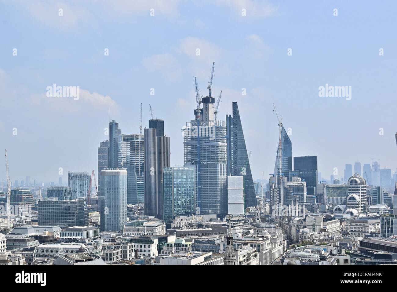 The city of London skyline as seen from atop Saint Paul's Stock Photo ...