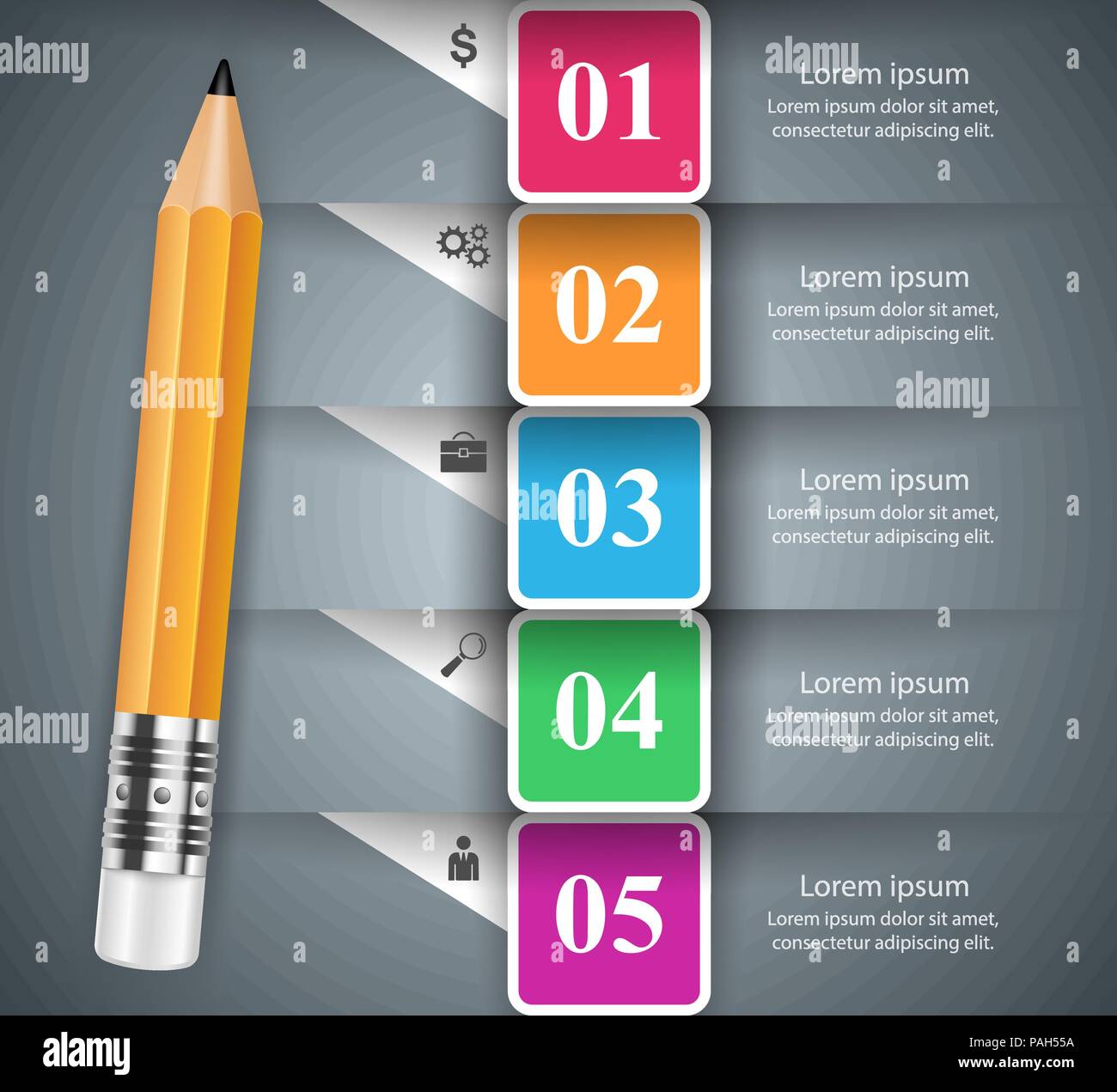 Pencil, education icon. Business infographic Stock Vector Image & Art ...