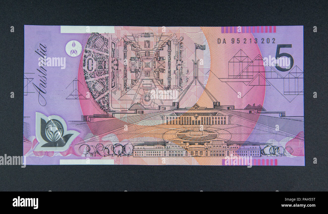 5 dollar note australian hi-res stock photography and images - Alamy