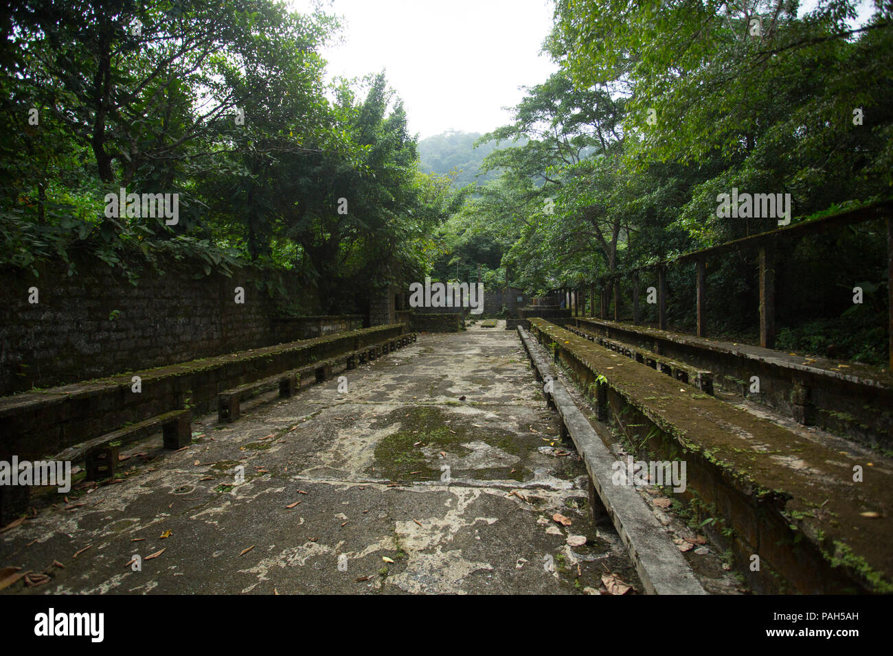 Outdoor prison on Gorgona Island, Colombia Stock Photo - Alamy