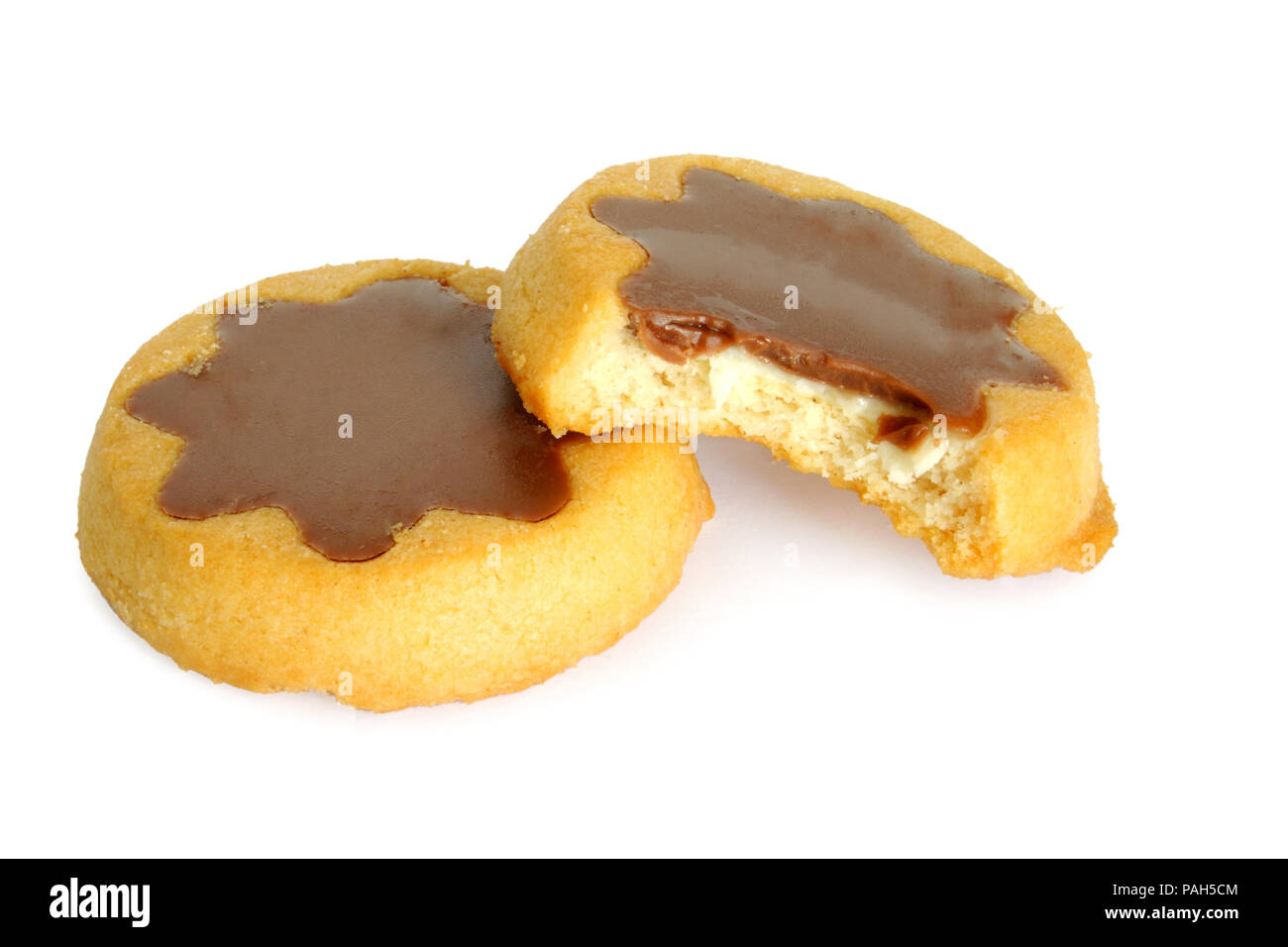 Chocolate biscuits isolated on white background Stock Photo - Alamy