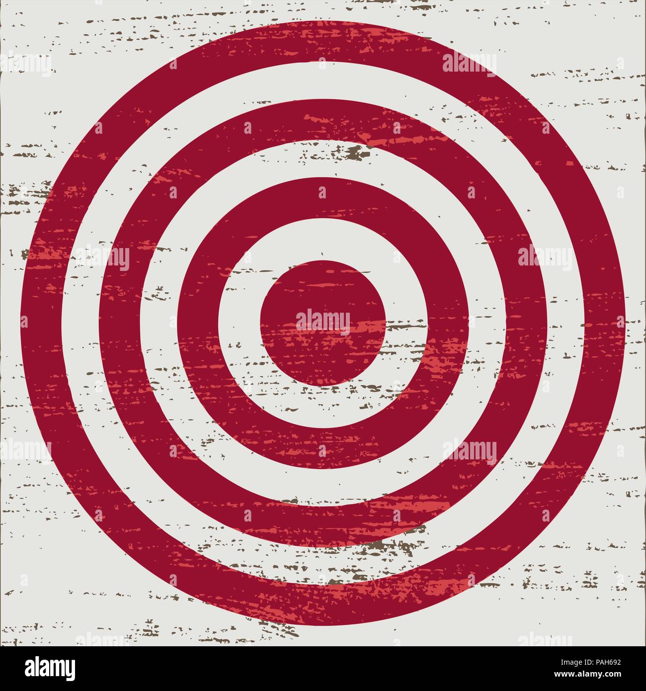 Vintage red target on white scratched background Stock Vector Image ...