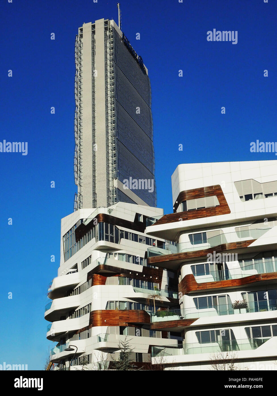 Italy,Lombardy,Milan,Arata Isozaki Tower and residence designed by Zaha ...