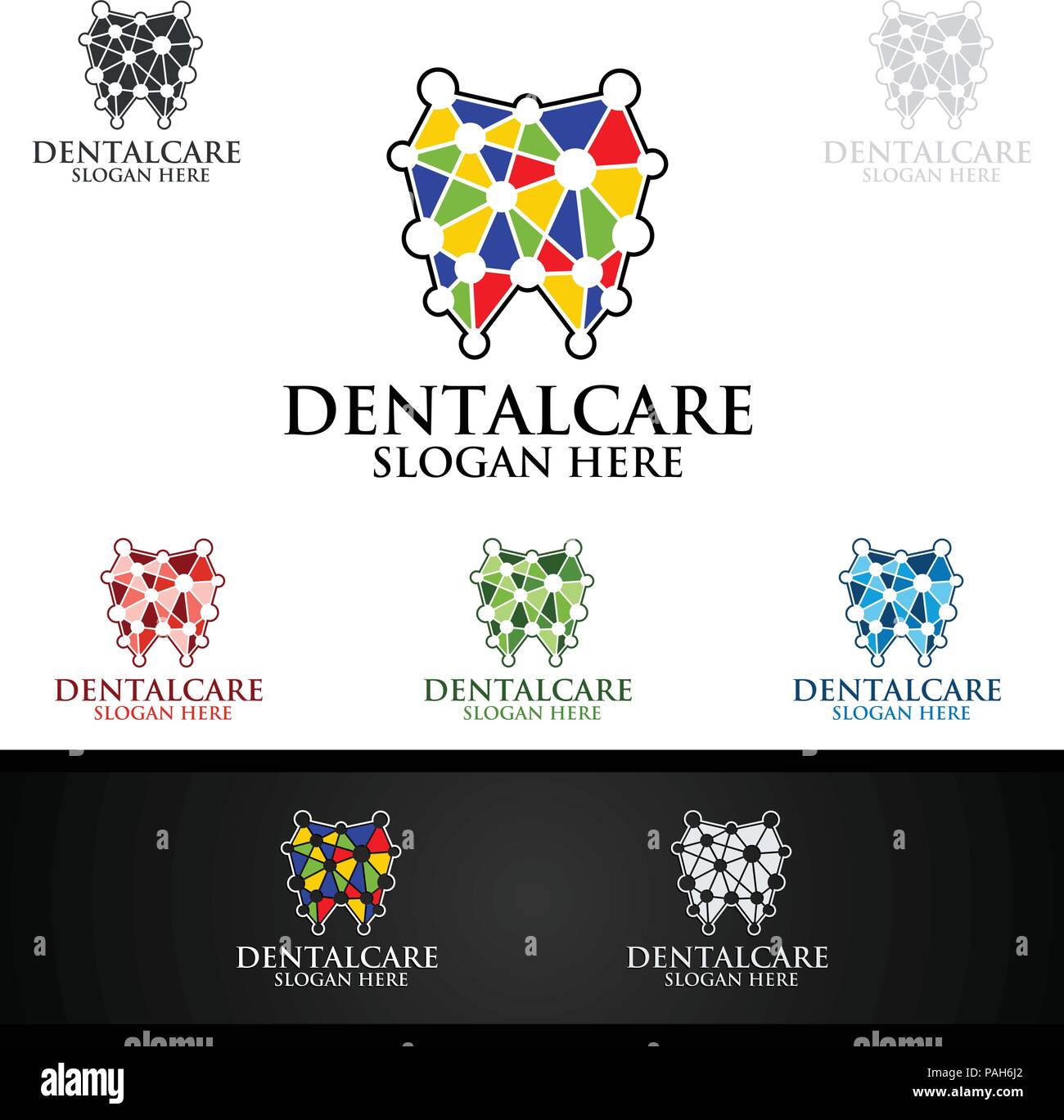 Dental Logo Tooth abstract design vector template, Dentist stomatology ...