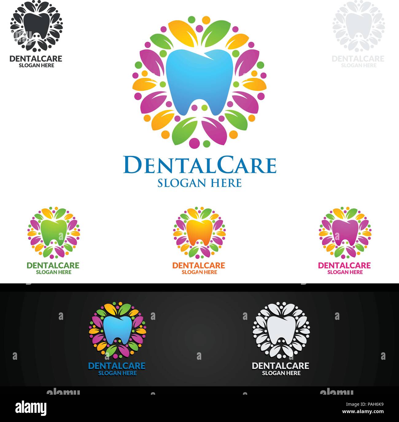 Dental Logo Tooth abstract design vector template, Dentist stomatology ...