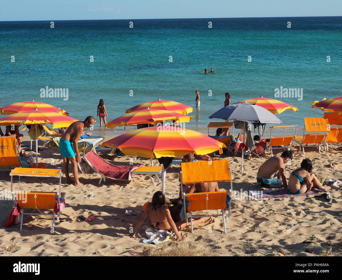 Europe,Italy,Apulia,Salento,Maldive del Salento,Pescoluse Stock Photo ...