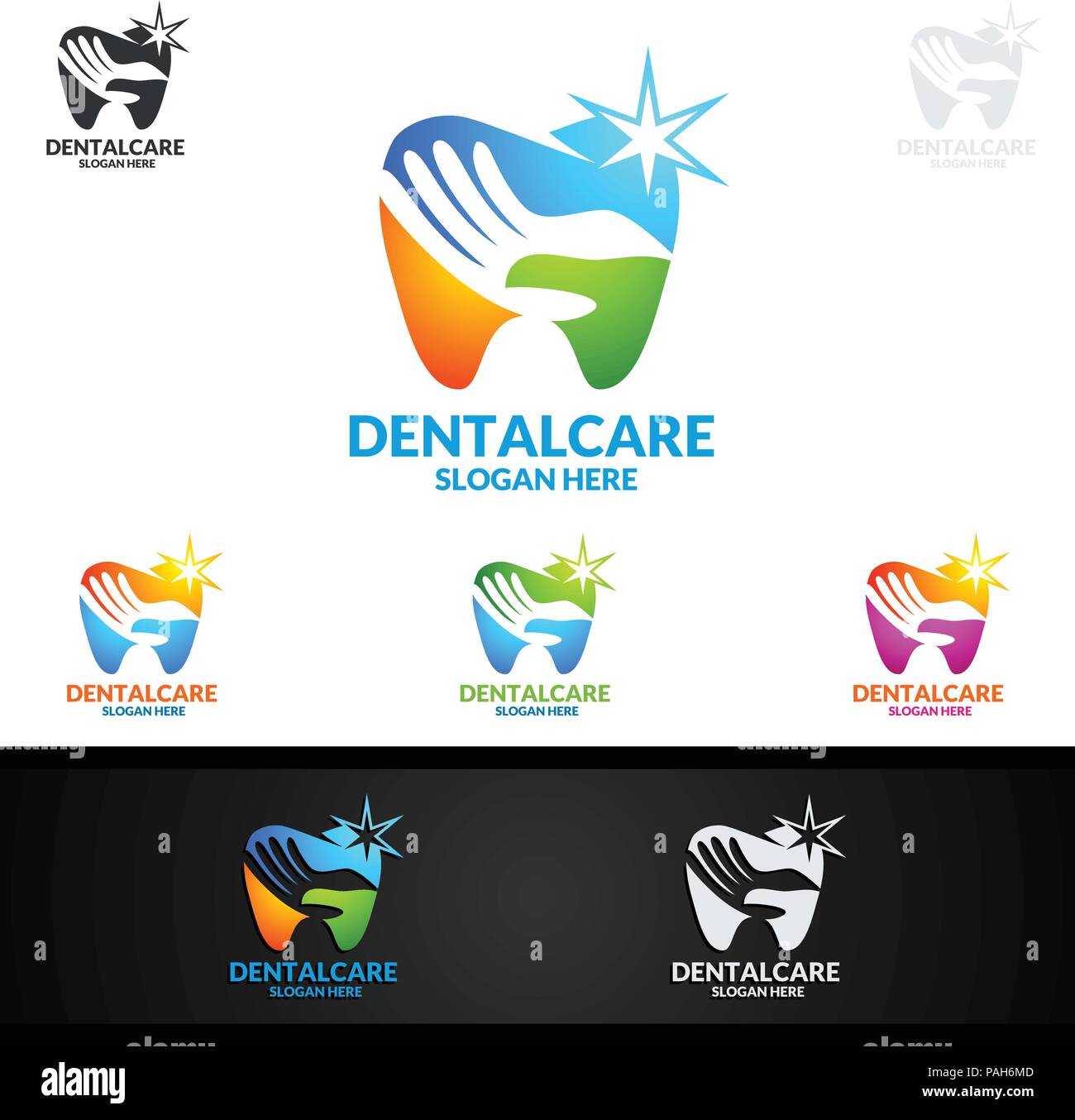Dental Logo Tooth abstract design vector template, Dentist stomatology ...