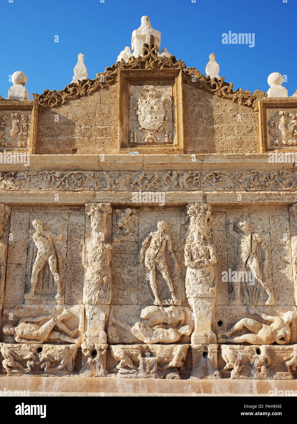 Europe,Italy,Apulia,Salento,old baroque fountain,old town Stock Photo ...