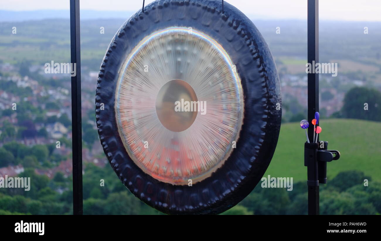 Summer Solstice on the op of Glastonbury Tor Stock Photo - Alamy