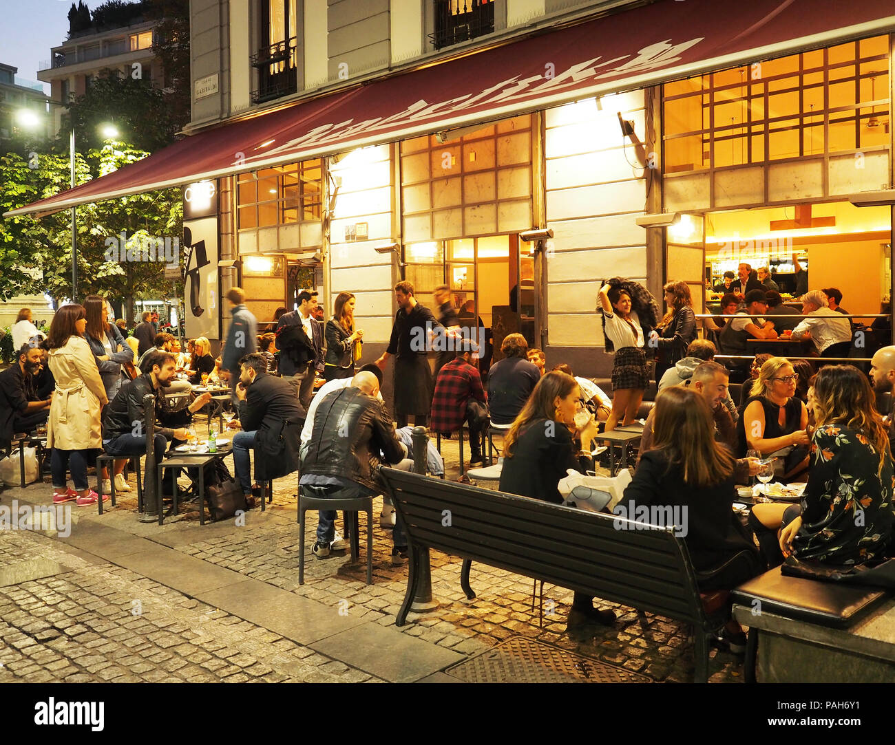 Europe,Italy,Lombardy,milan,corso garibaldi,radetzky cafe Stock Photo ...