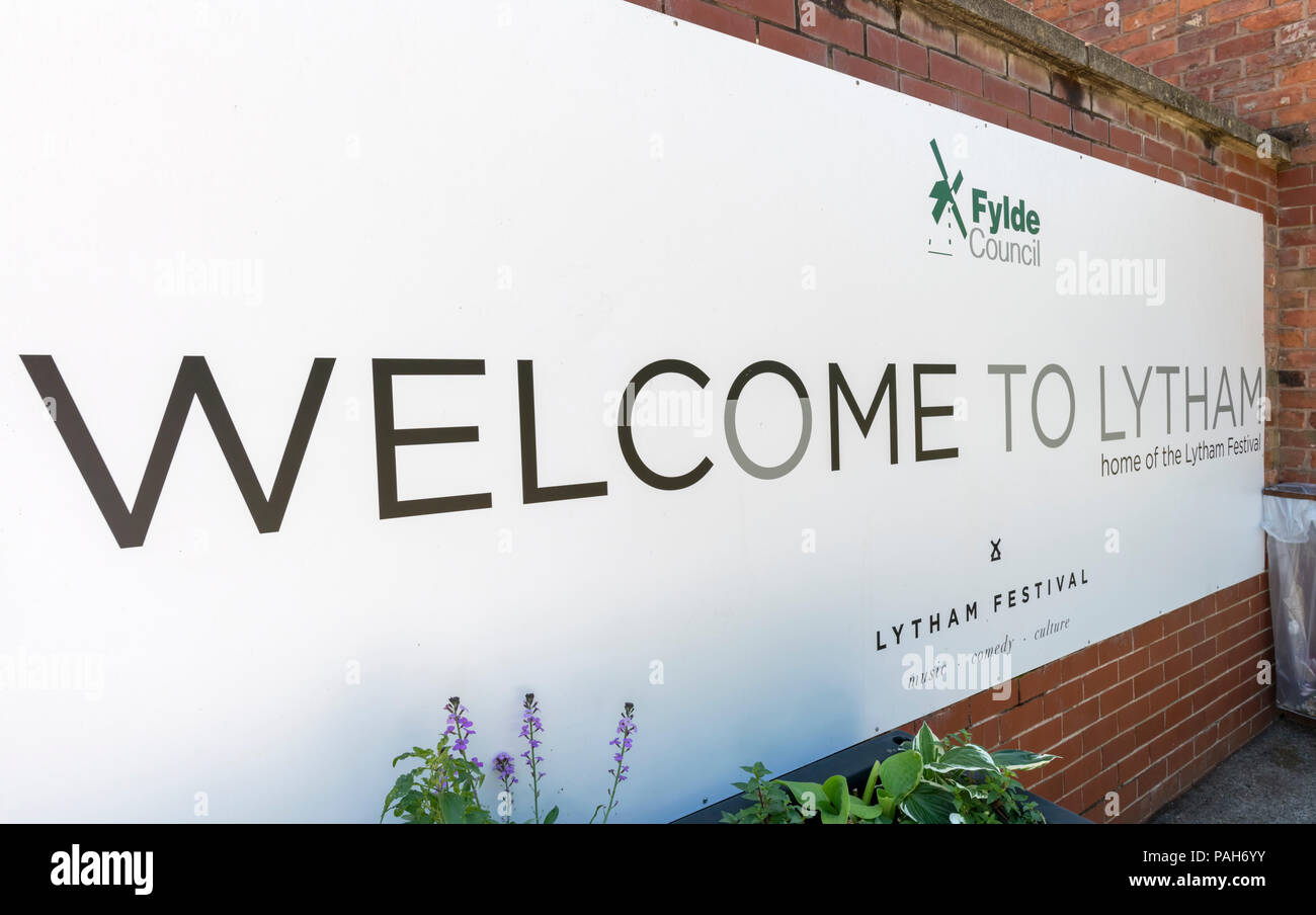 Lytham railway station sign hi-res stock photography and images - Alamy