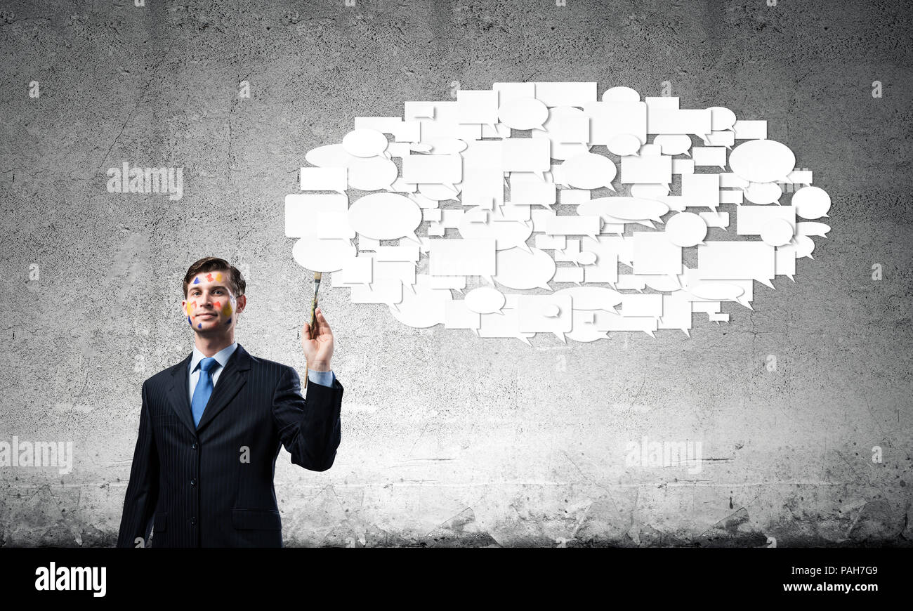 Business inspiration of young man Stock Photo - Alamy