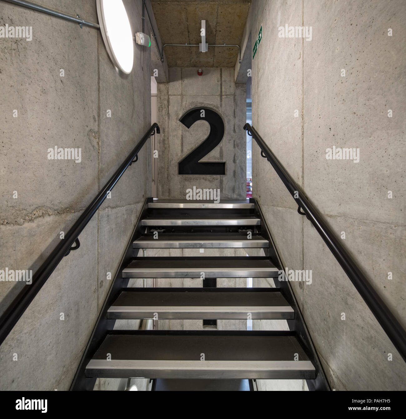 Staircase with signage. Wilfred Brown Building at Brunel University ... Staircase with signage. Wilfred Brown Building at Brunel University ...