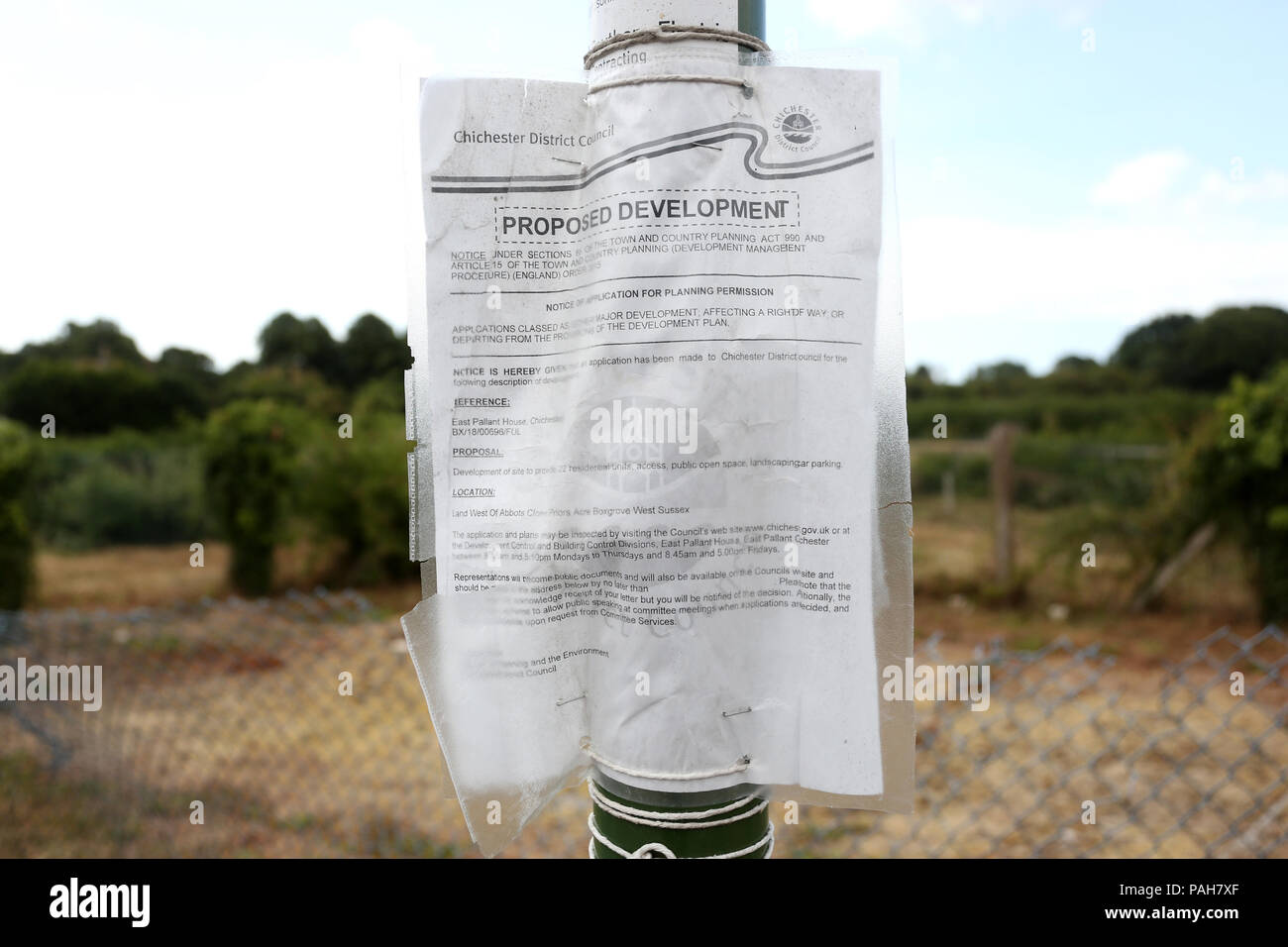 Planning notice sign hi-res stock photography and images - Alamy
