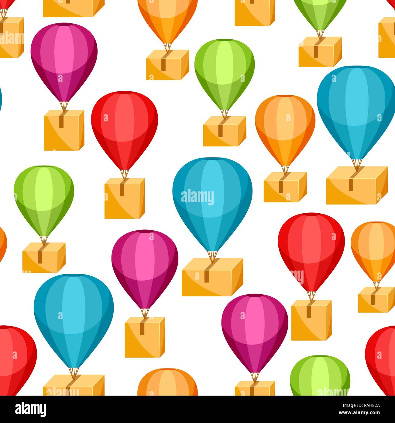 Hot air balloons with delivery boxes Stock Vector Image & Art - Alamy