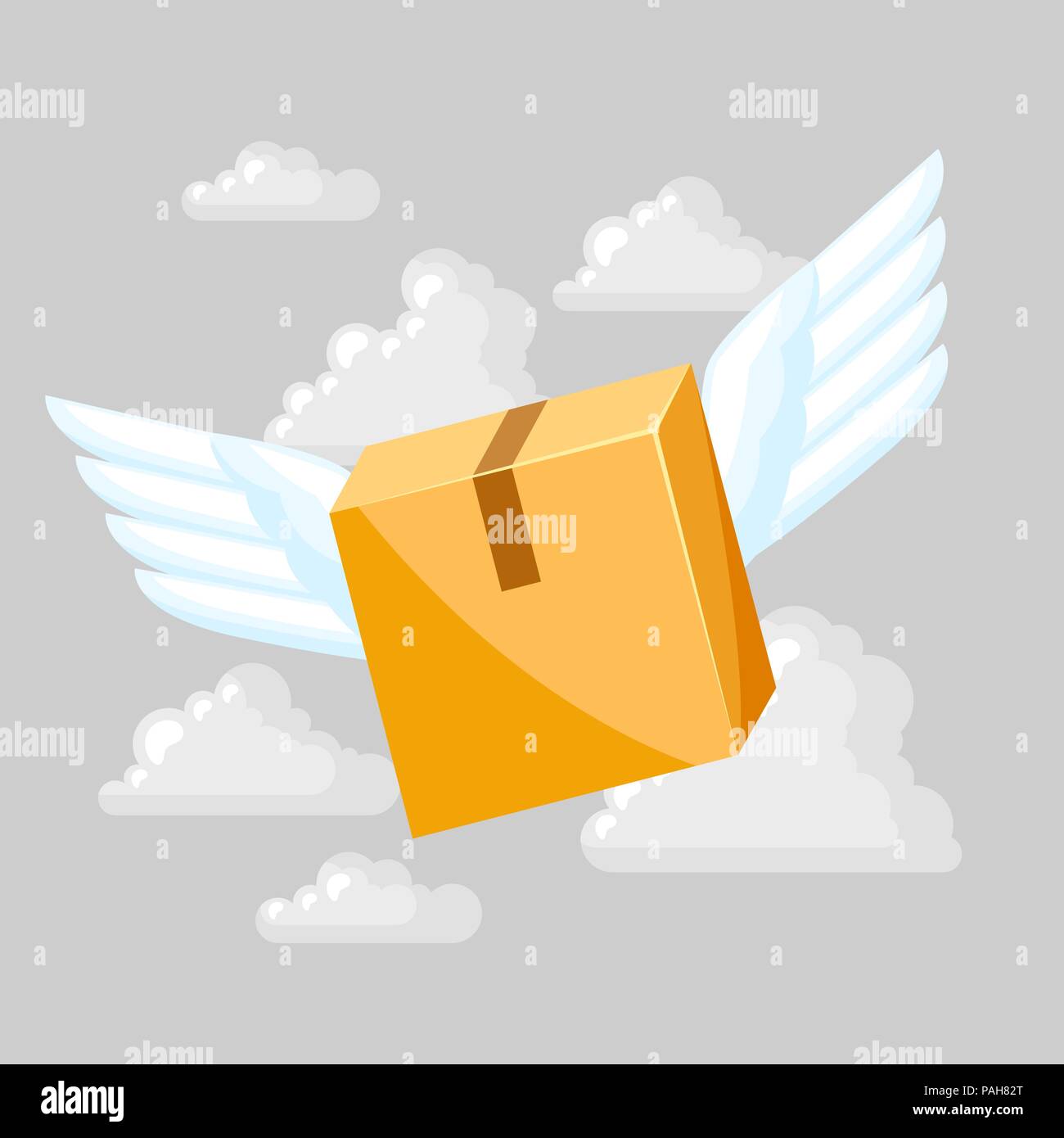 Box with wings hi-res stock photography and images - Alamy