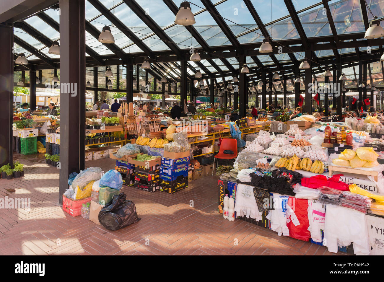 New bazar, Market stalls, Tirana, Albania Stock Photo - Alamy