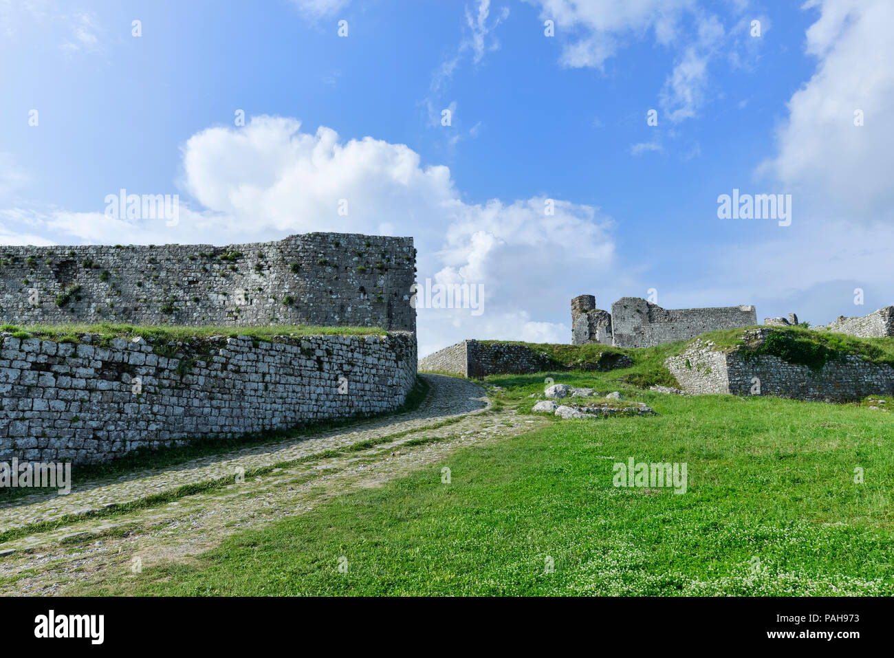 Rozafa Castle, Inner Courtyard, Shkodra, Albania Stock Photo - Alamy