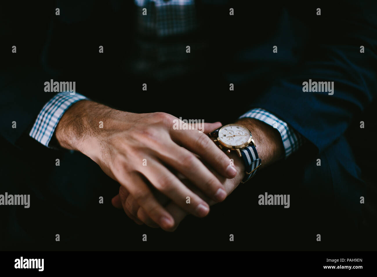 male hands with a watch and professional attire Stock Photo - Alamy