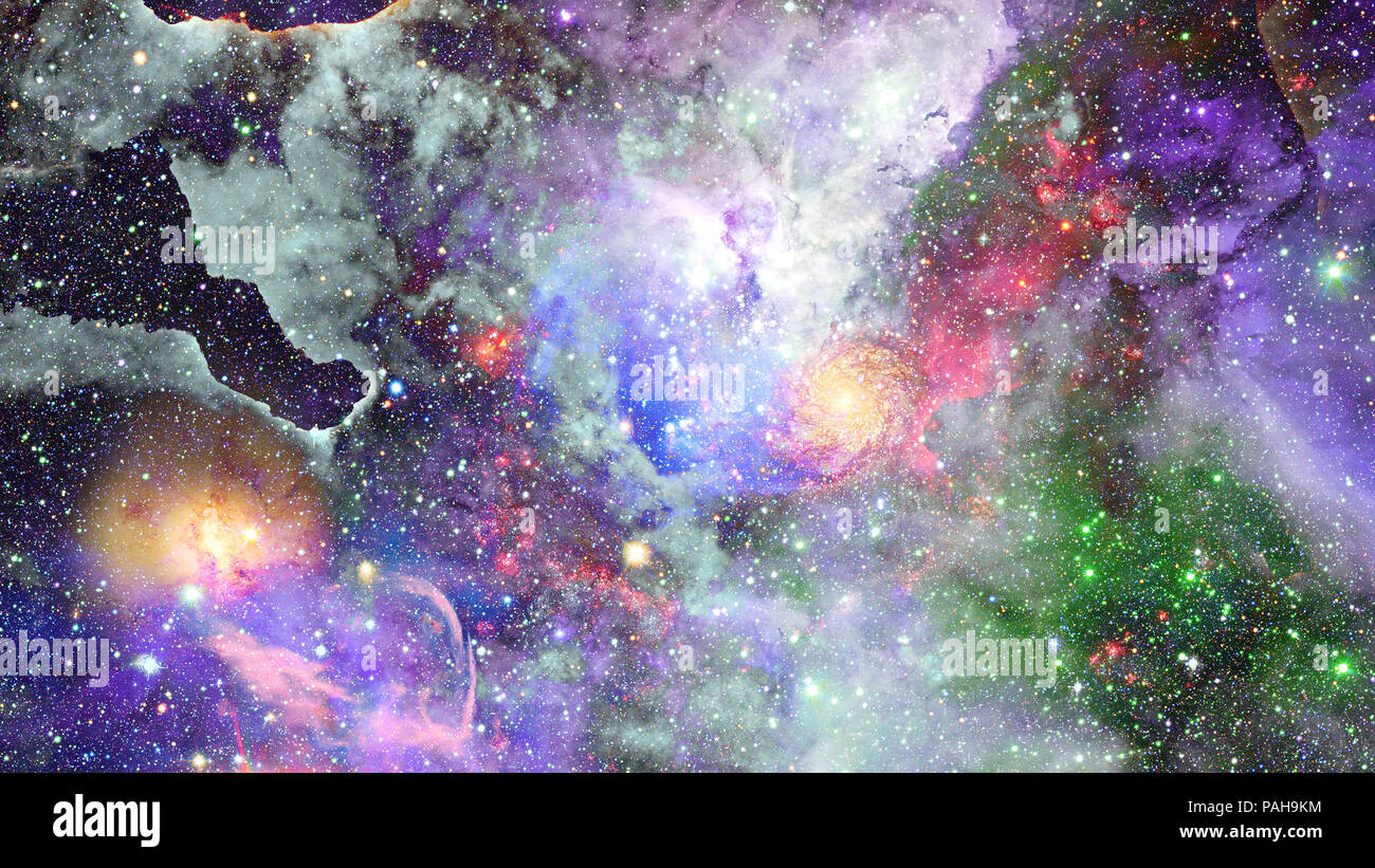 Nebula and stars in outer space. Elements of this image furnished by ...