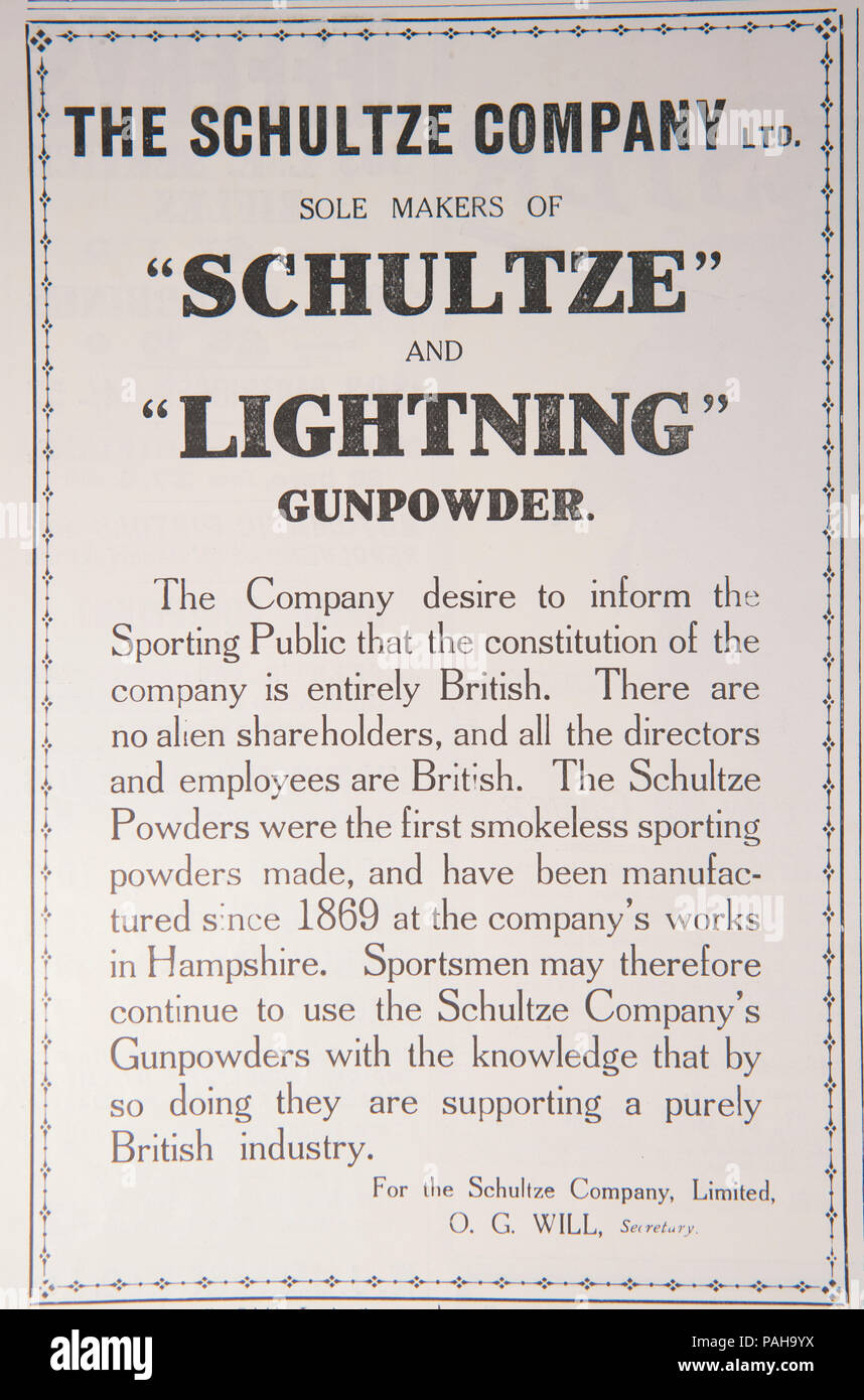 Shultze gunpowders hi-res stock photography and images - Alamy