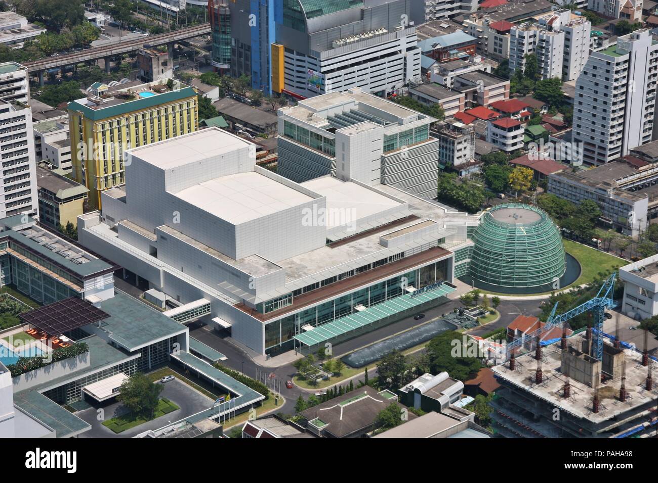 BANGKOK - MARCH 31: Aerial view of King Power shopping mall on March 31 ...
