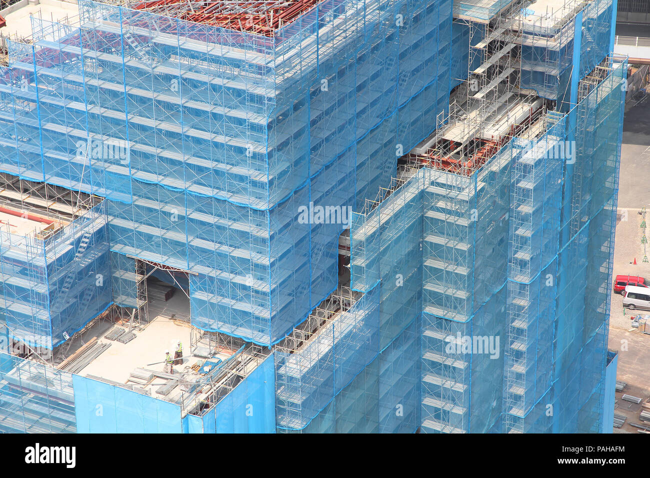 Office building construction in Kobe, Japan. Urban development Stock ...