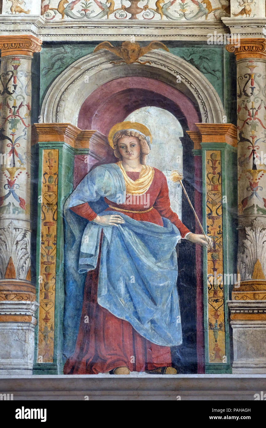 Fresco in the Cathedral dedicated to the Blessed Virgin Mary under the ...