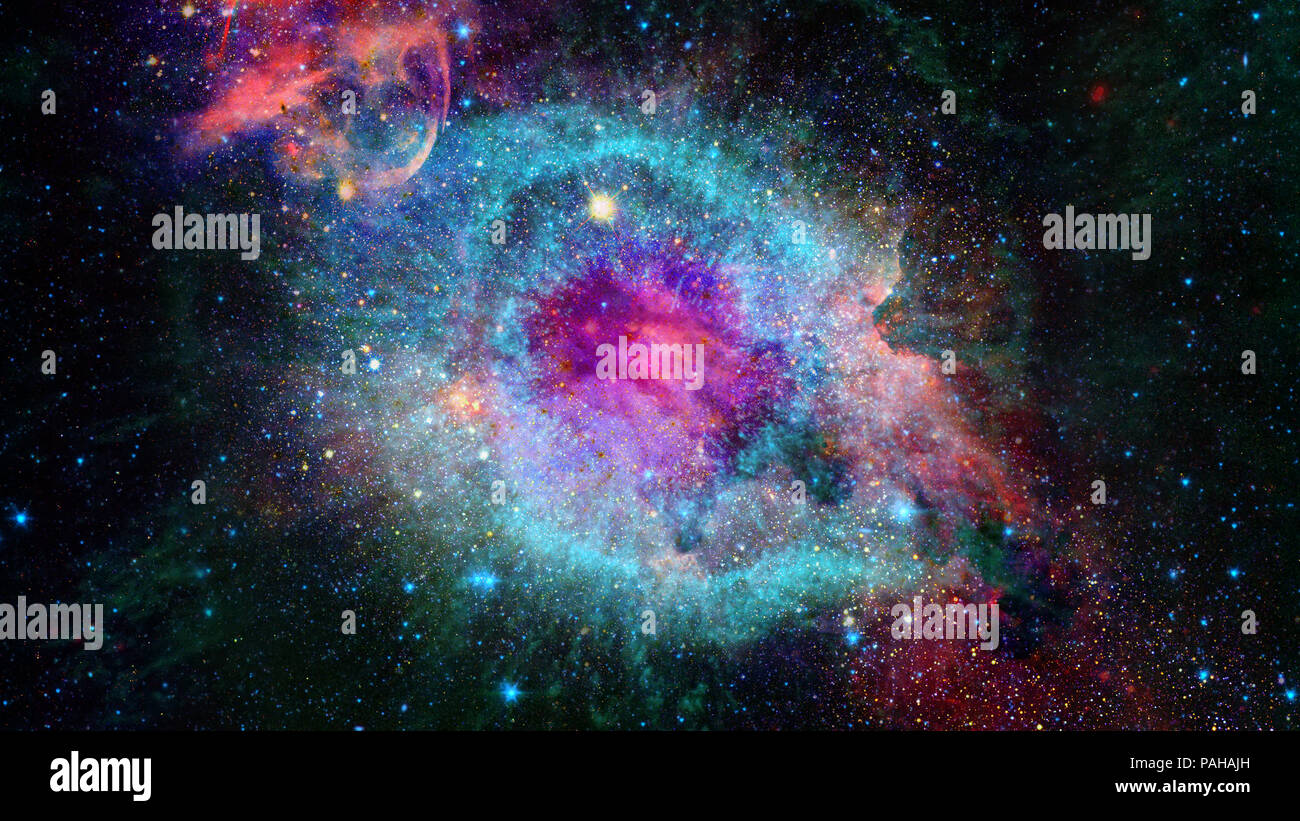 Nebula and stars in deep space, mysterious universe. Elements of this ...