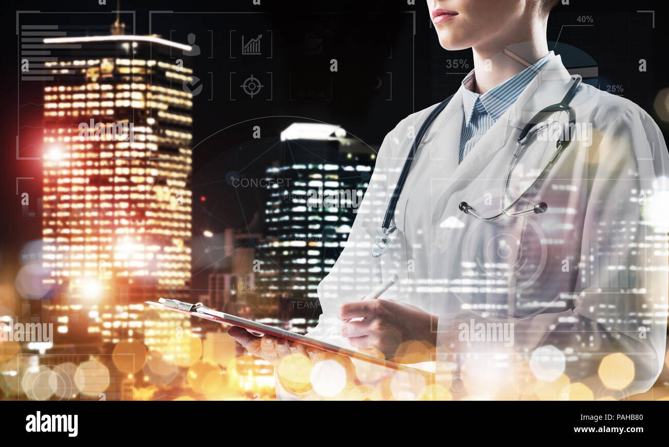 Concept of hard-working doctor Stock Photo - Alamy