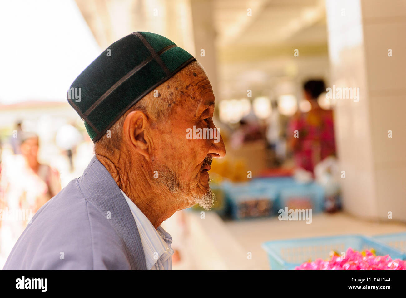 UZBEKISTAN - JUNE 4, 2011: Portrait of unidentified Uzbek man with ...
