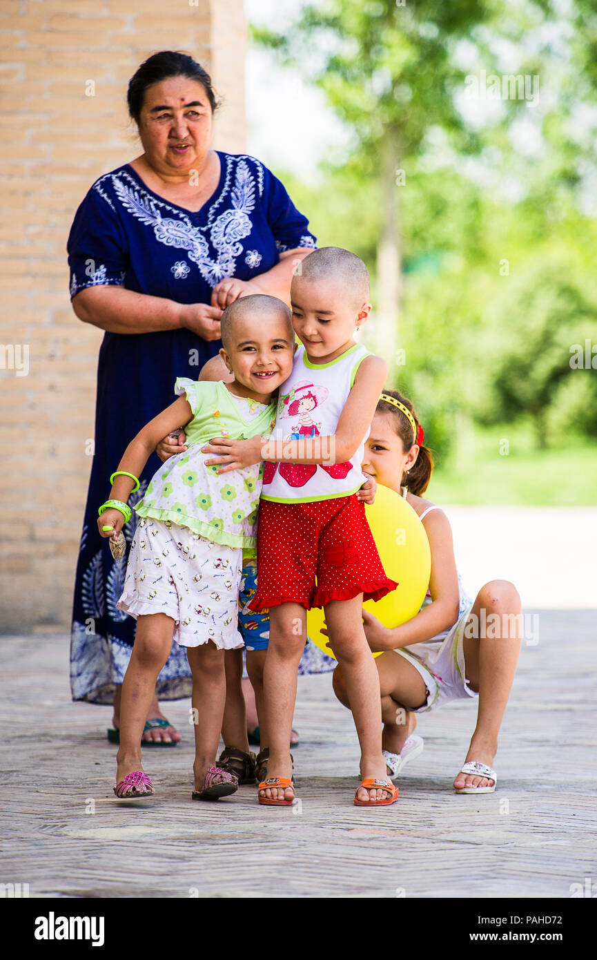 Uzbek Children Khiva Uzbekistan Stock Photos & Uzbek Children Khiva ...