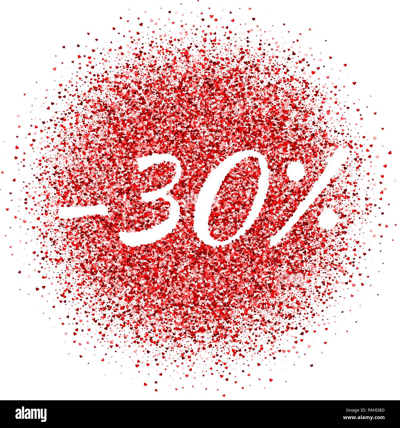 Red dust vector with 30 sign. Sparkling text Stock Vector Image & Art ...