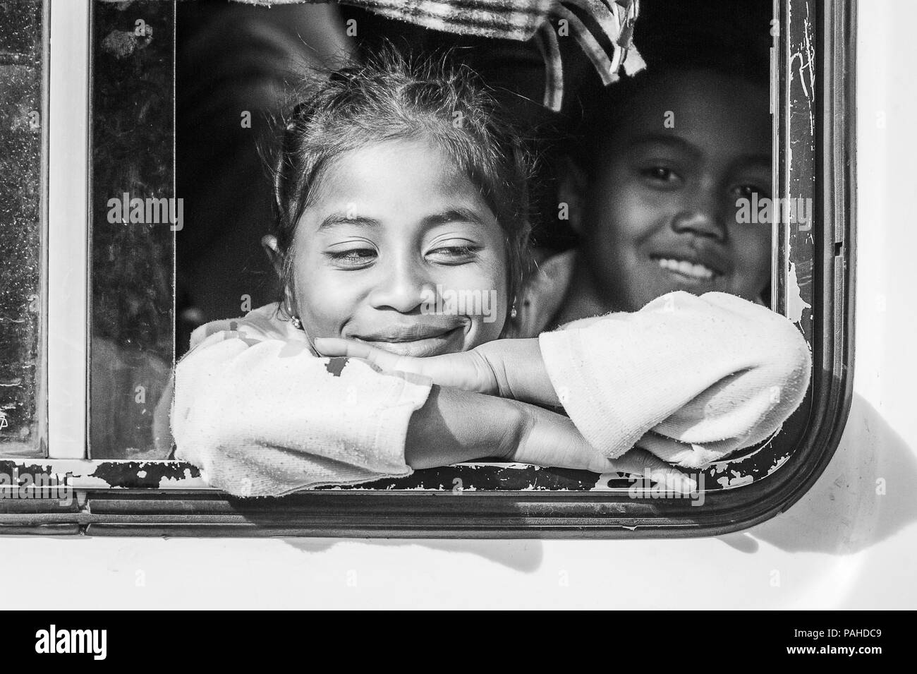 MADAGASCAR - JUNE 28, 2011: Unidentified Madagascar girl smiles for the ...