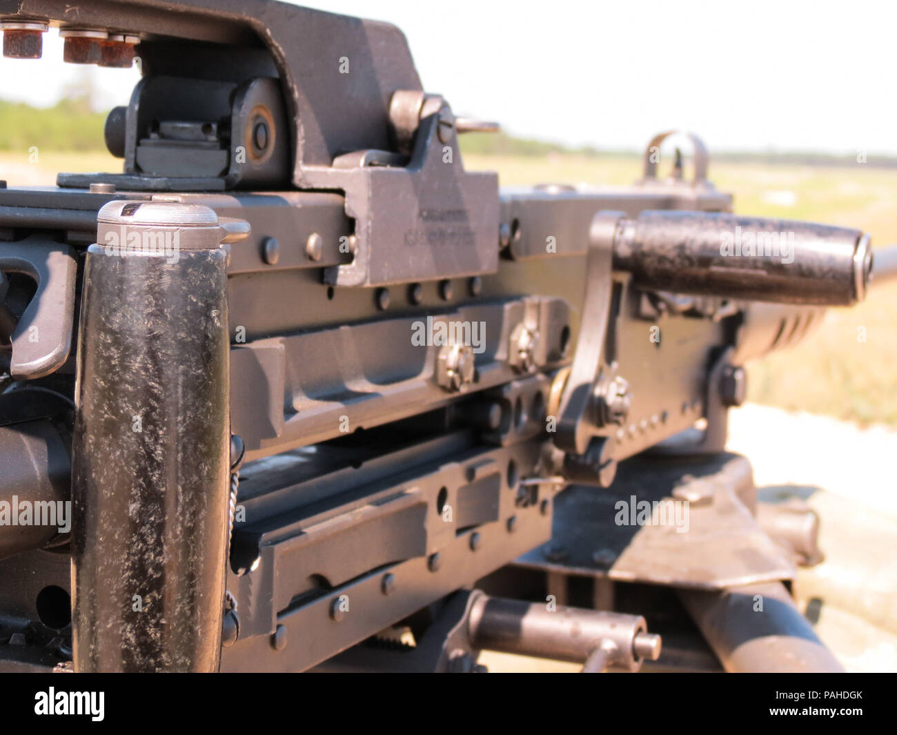 An M2 machine gun lays ready to fire during Operation Cold Steel II ...