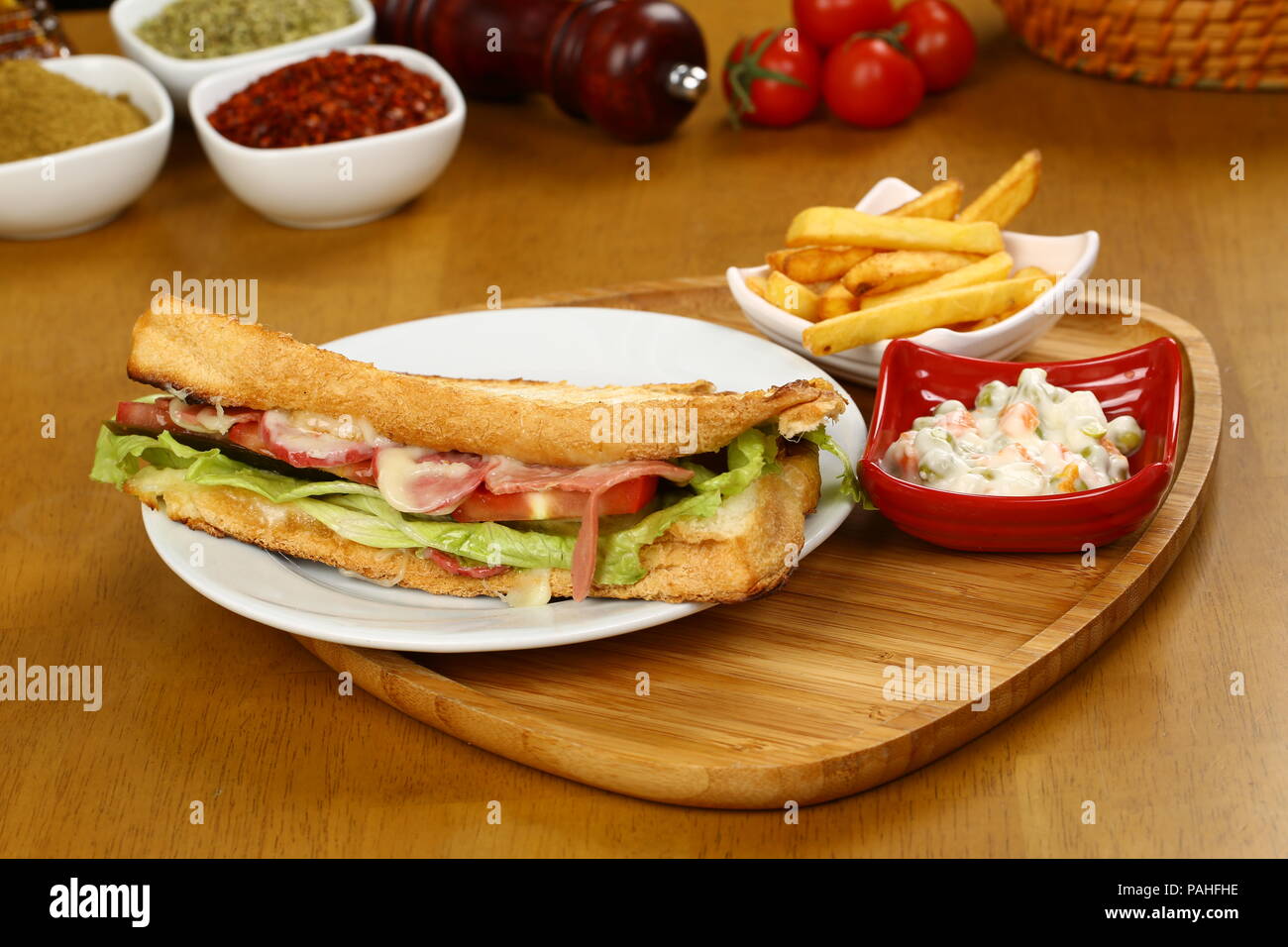Toast Sandwich - Turkish Ayvalik Tost Stock Photo - Alamy