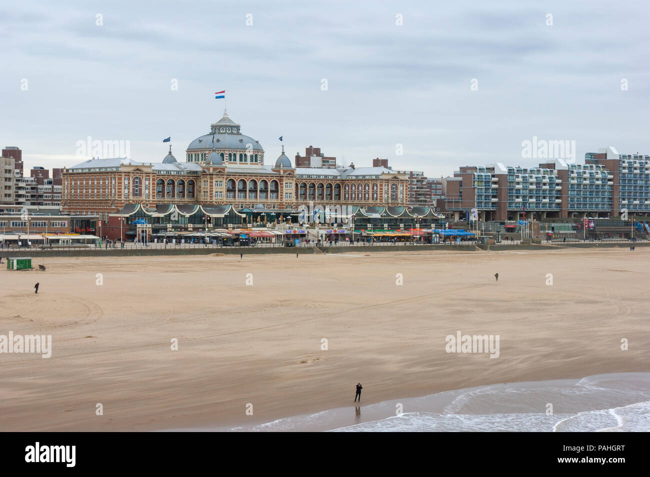 Grand Hotel Amrâth Kurhaus and Scheveningen beach in off-season, The ...
