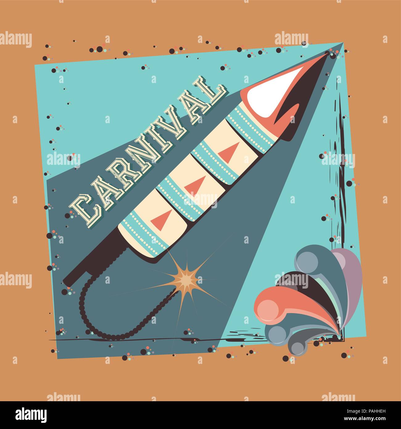 carnival fireworks rocket icon vector illustration design Stock Vector ...