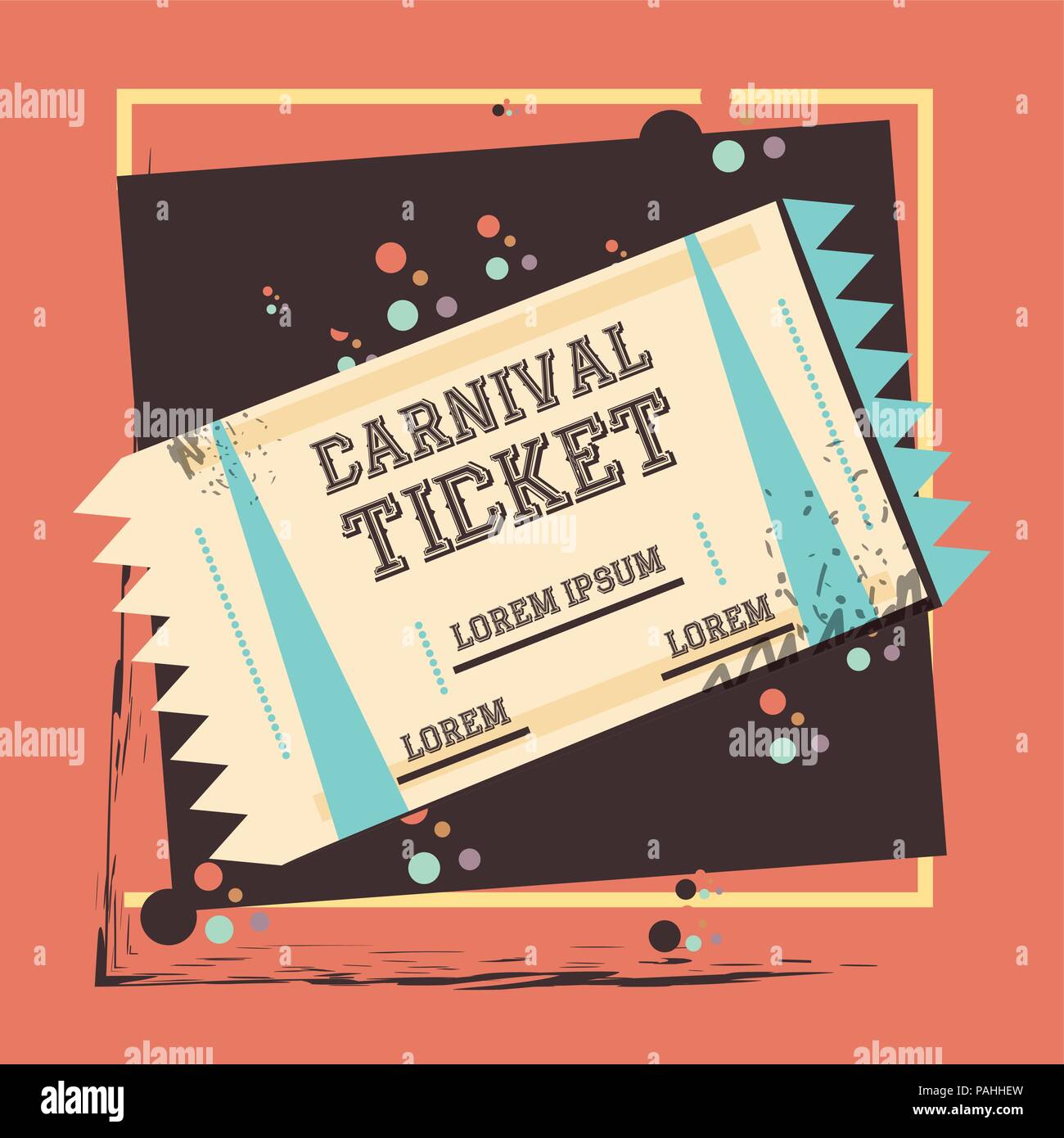 carnival ticket entertainment icon vector illustration design Stock ...