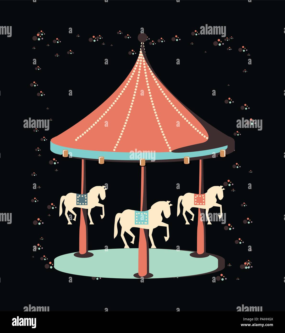 carnival carrousel entertainment icon vector illustration design Stock ...