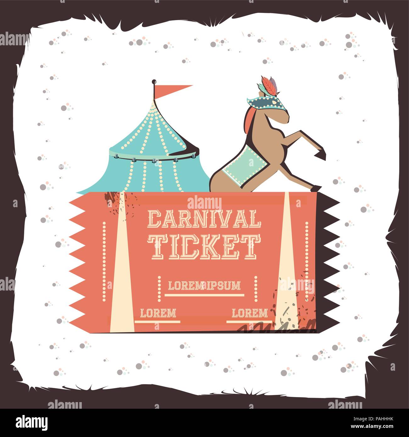 carnival ticket entertainment icon vector illustration design Stock ...