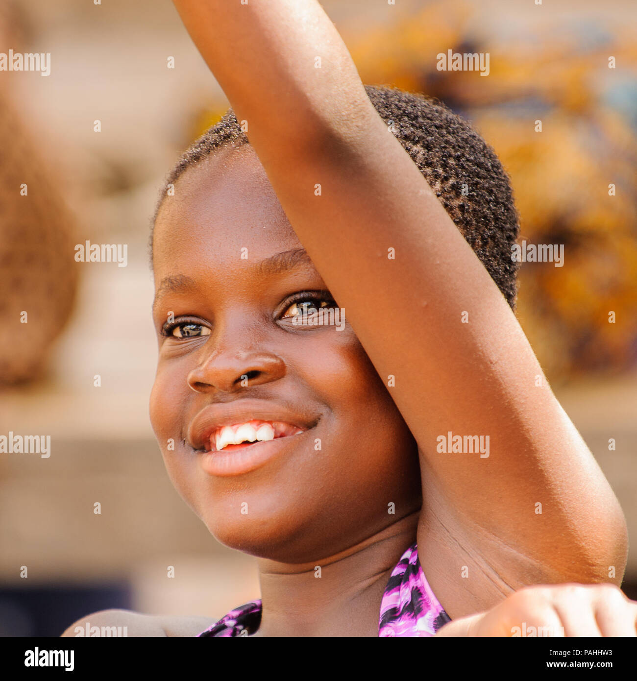 GHANA - MARCH 2, 2012: Portrait of an unindentified Ghanaian smiling ...