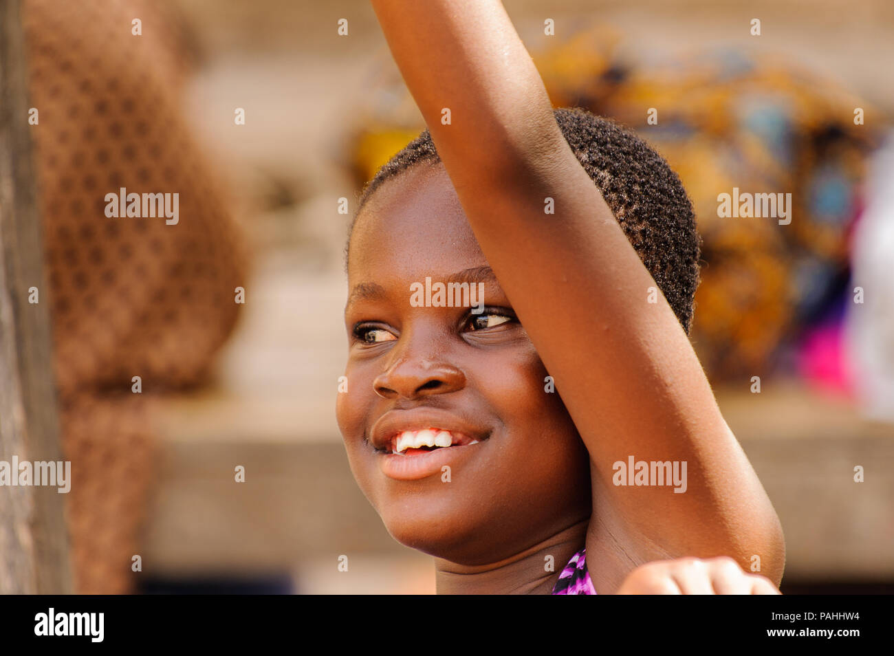 GHANA - MARCH 2, 2012: Portrait of an unindentified Ghanaian smiling ...