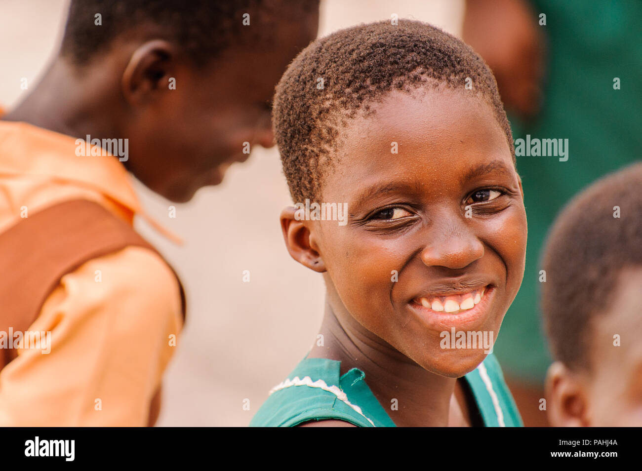 GHANA, ACCRA - MARCH 2, 2012: Student from a Ghanaian school visiting ...