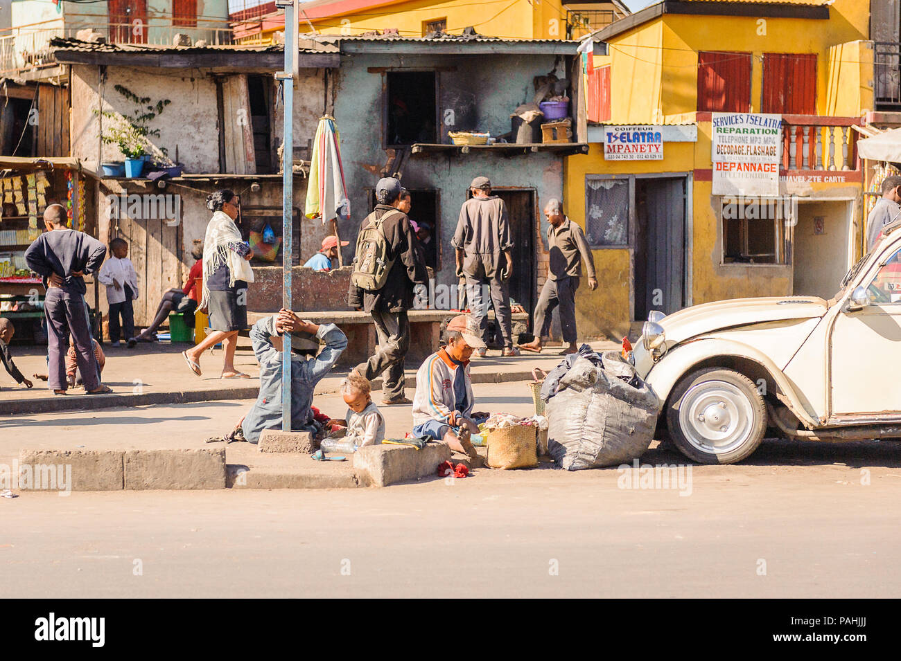 ANTANANARIVO, MADAGASCAR - JUNE 27, 2011: Unidentified Madagascar ...