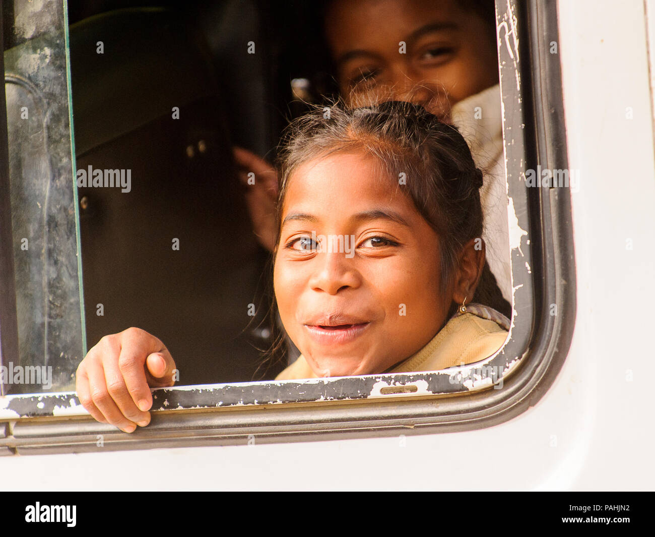 MADAGASCAR - JUNE 28, 2011: Unidentified Madagascar girl smiles for the ...