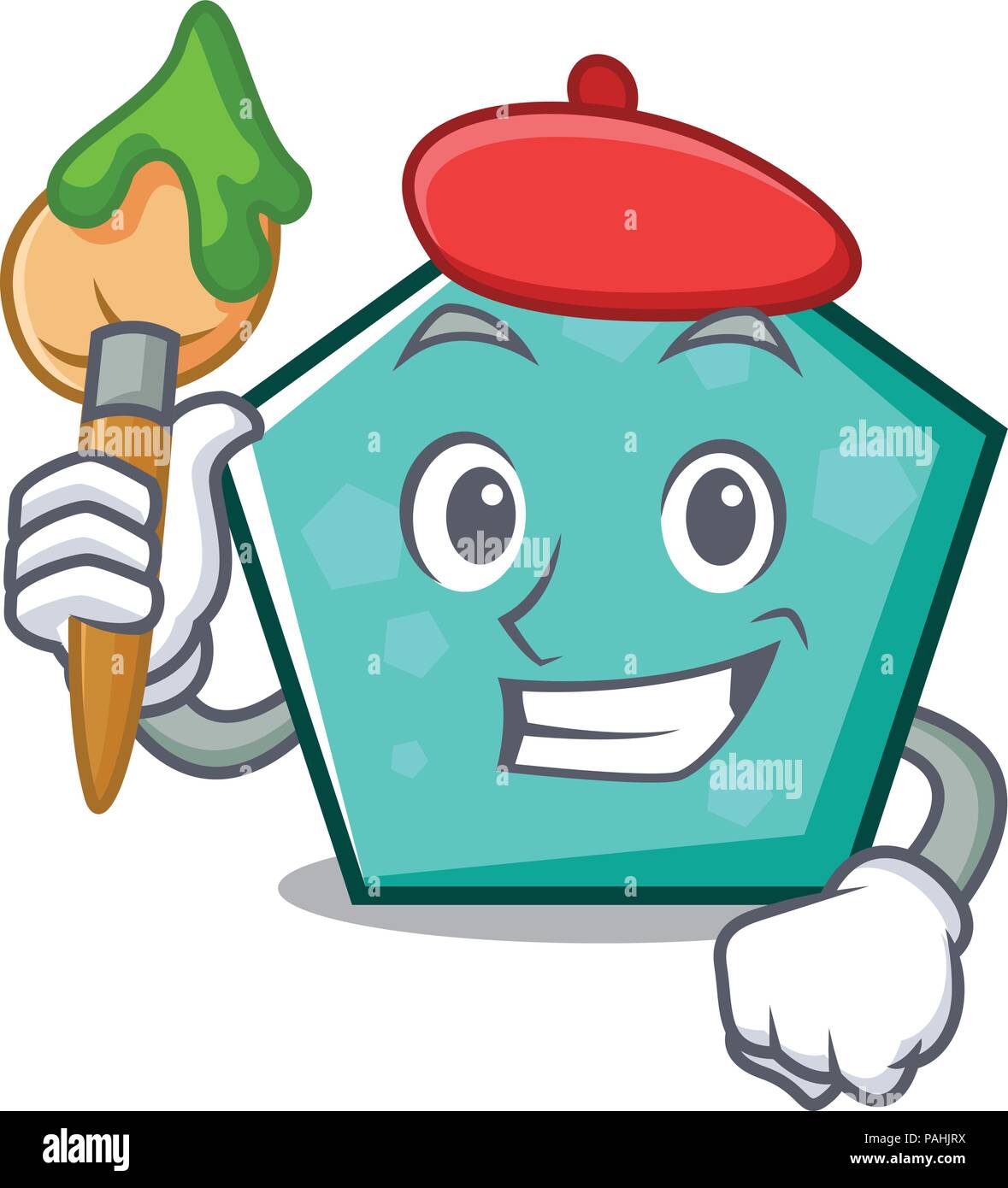 Artist pentagon character cartoon style Stock Vector Image & Art - Alamy