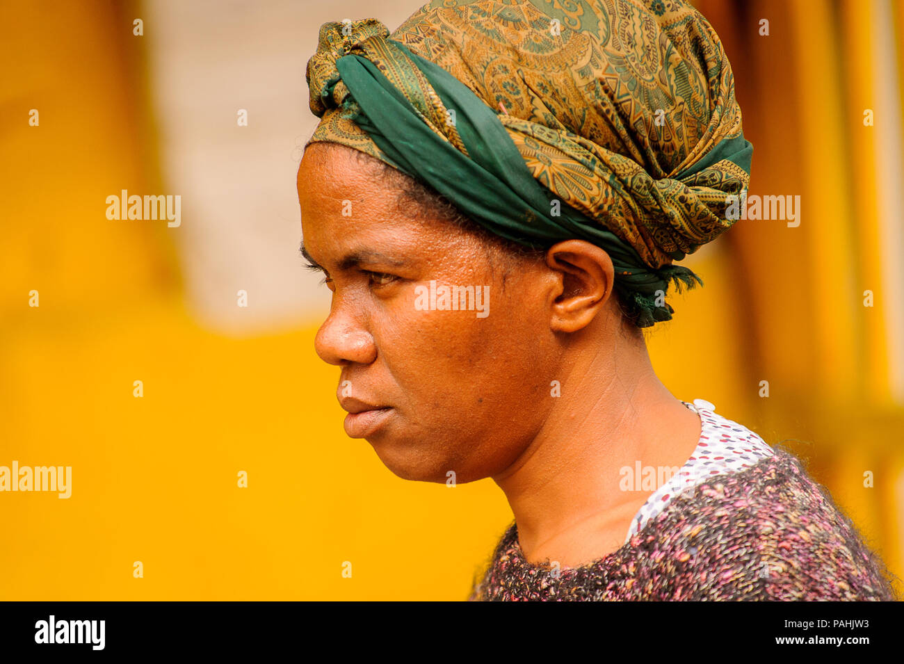 MADAGASCAR - JUNE 29, 2011: Portrait of an unidentified Madagascar lady ...
