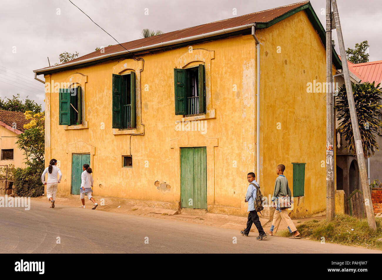 ANTANANARIVO, MADAGASCAR - JUNE 29, 2011: Unidentified Madagascar ...