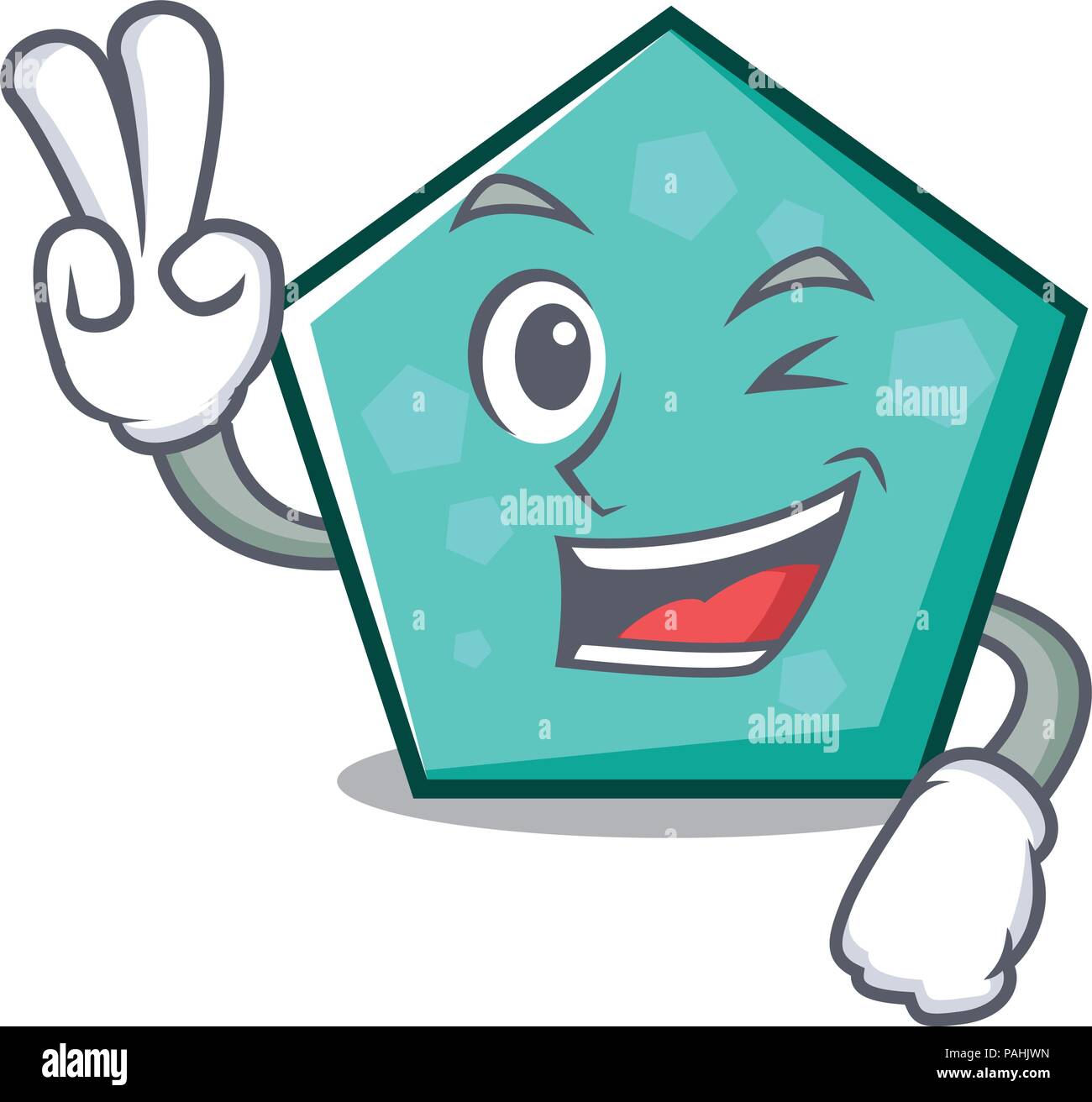 Two finger pentagon character cartoon style Stock Vector Image & Art ...